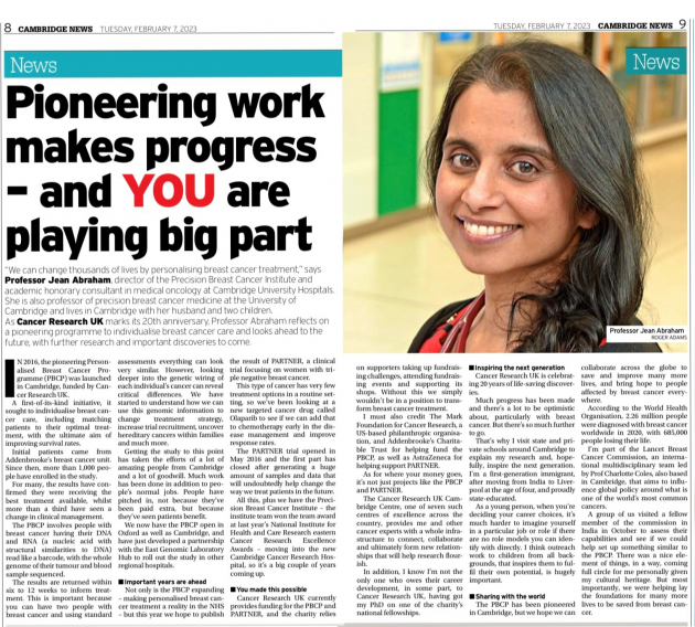 Cambridge News article